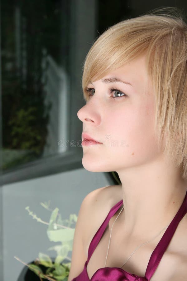 Serious Girl stock image. Image of model, caucasian, pure - 16087533