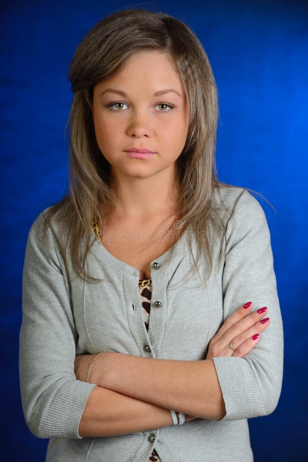 The serious girl stock photo. Image of face, serious - 28277524