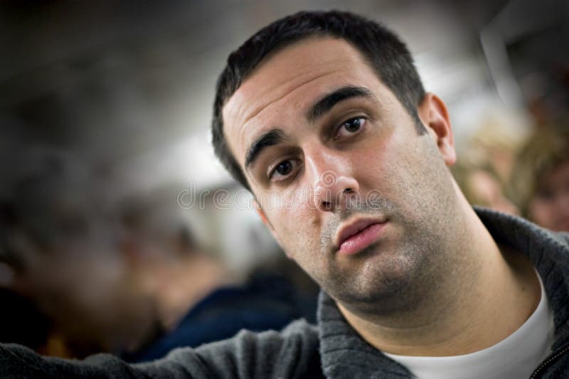 Serious Guy stock image. Image of model, eyes, public - 7350963