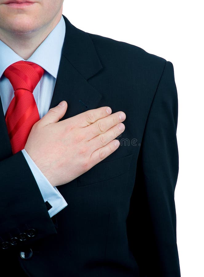 Serious hand on heart stock photo. Image of serious, heart - 19535618