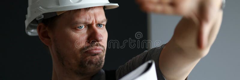 Serious Handy Foreman at Work Stock Image - Image of improvement, busy ...