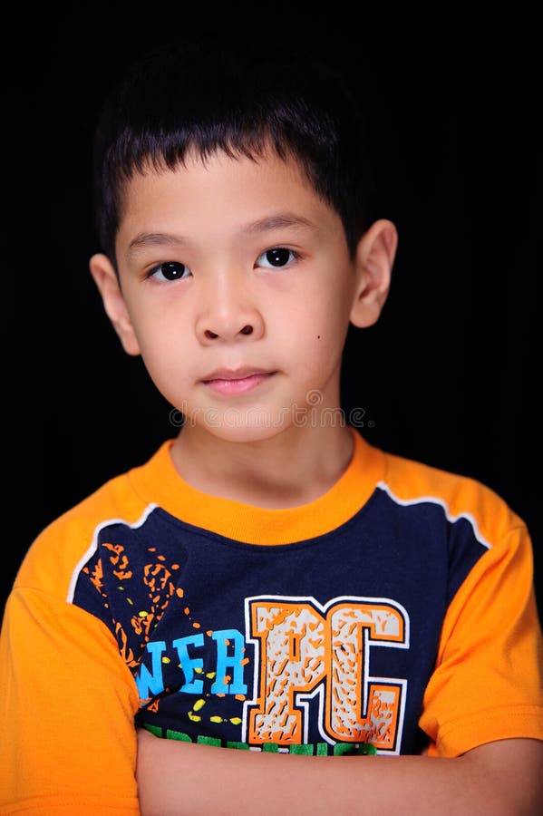 Serious looking kid stock image. Image of gaze, look - 10832063