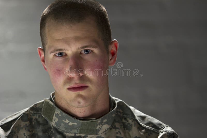 Proud and Strong Army Soldier Close Up Stock Image - Image of parade ...