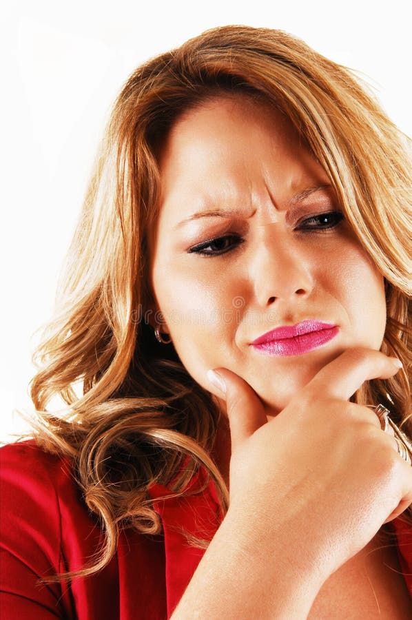 Serious looking woman. stock photo. Image of female, head - 24758430