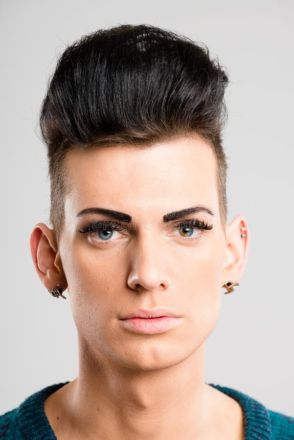 Serious Man Portrait Real People High Definition Grey Background Stock ...