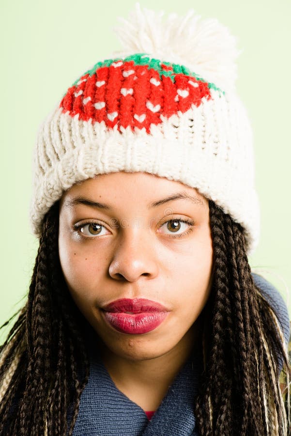 Serious Woman Portrait Real People High Definition Grey Background ...