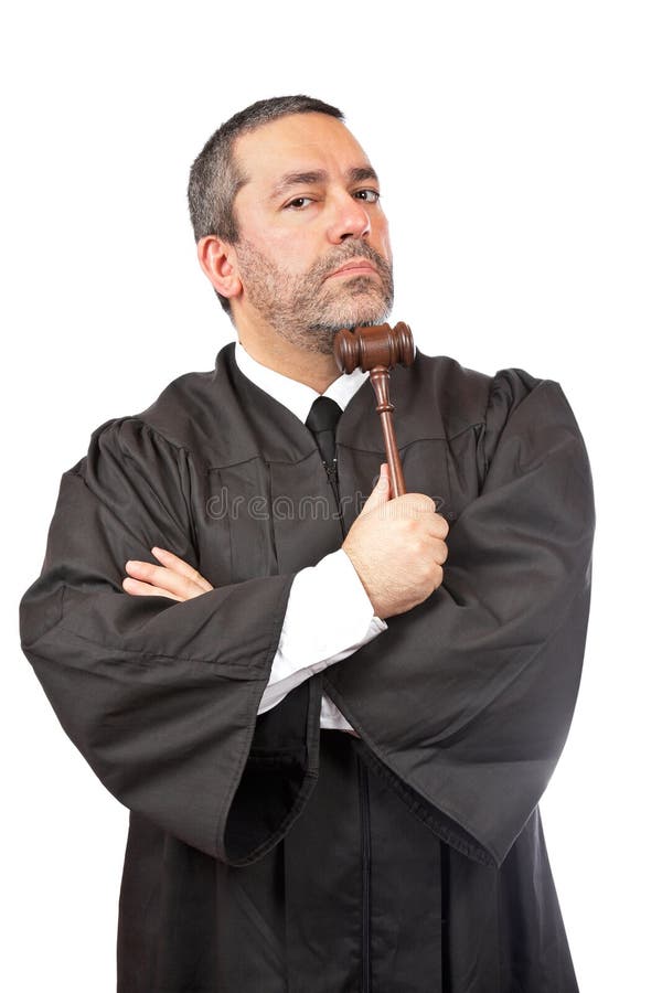 British Judge - Stern and Serious Stock Photo - Image of isolated ...