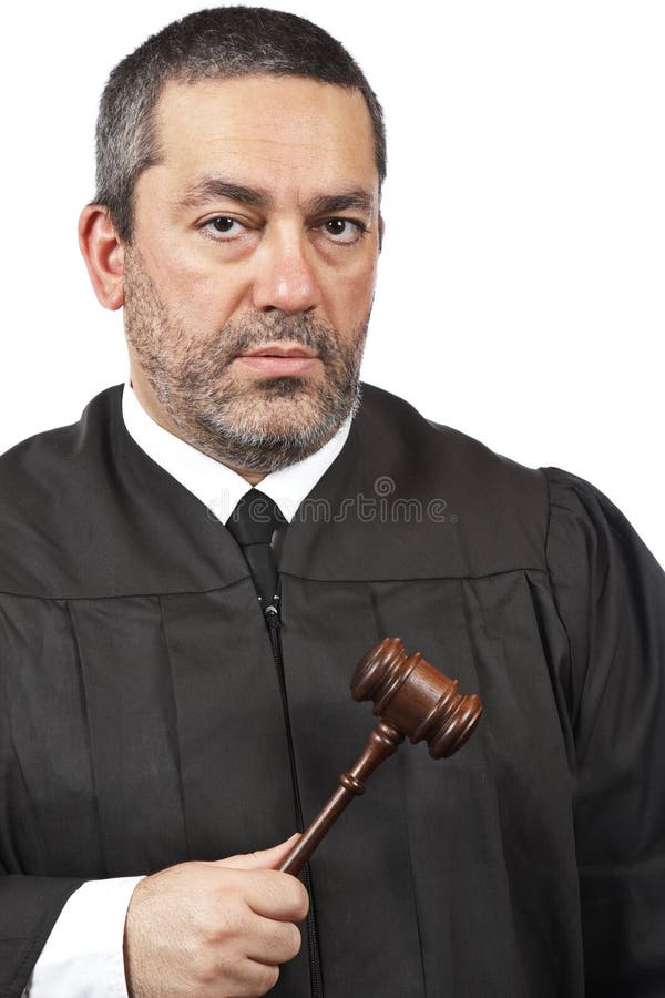 Serious male judge stock image. Image of arbitrate, holding - 8283915
