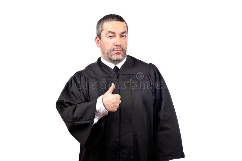 Male Judge Typing in Laptop Keyboard. Justice and Law Stock Photo ...