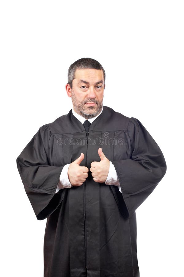 Male Judge Typing in Laptop Keyboard. Justice and Law Stock Photo ...