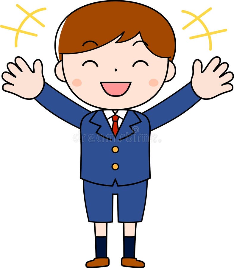 A Serious Male Student Expressing Emotion Stock Vector - Illustration ...