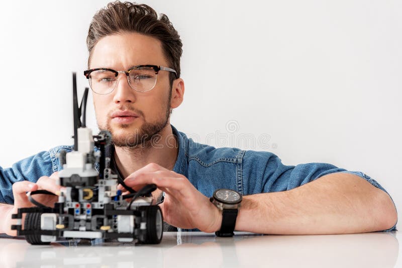 Male Technician Using 3d Printing Stock Image - Image of dimensional ...