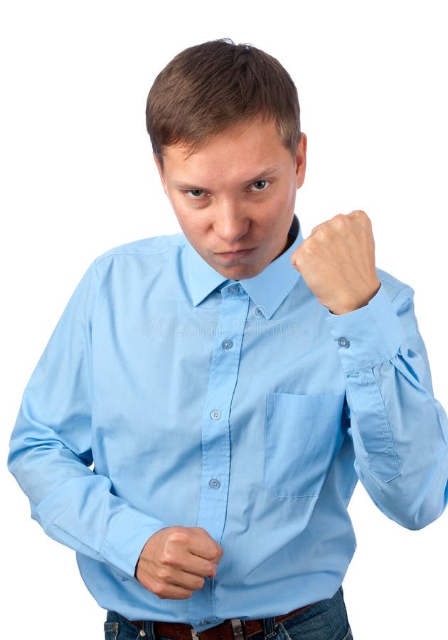 Serious man stock image. Image of fight, fist, business - 12333179