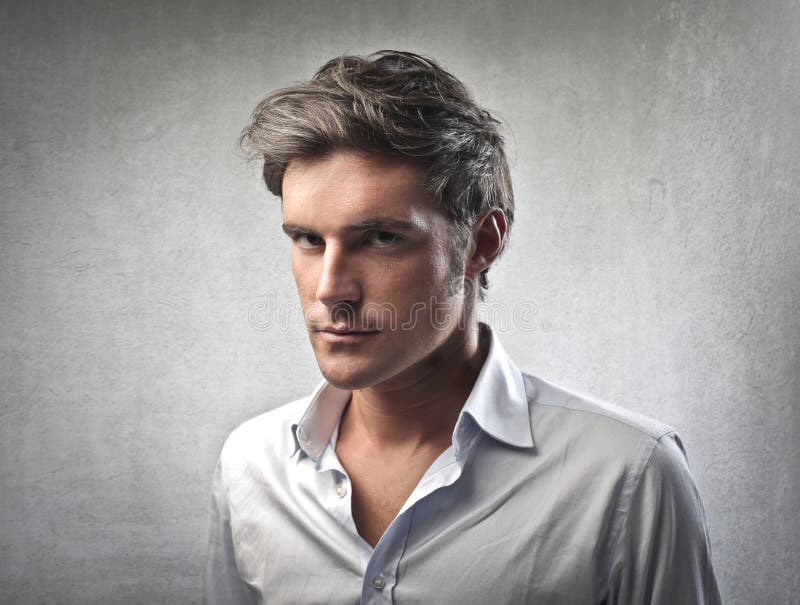 Serious Man stock image. Image of caucasian, beauty, handsome - 26735833