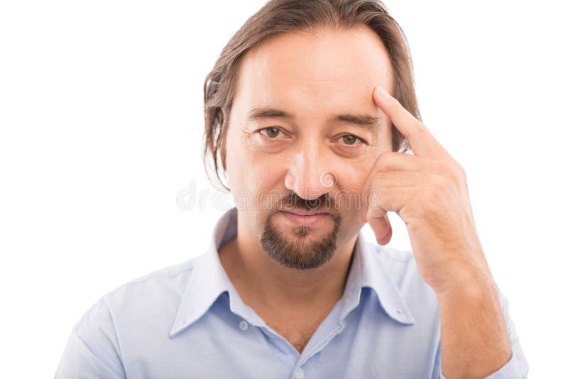 Serious man stock image. Image of handsome, headache - 41751463