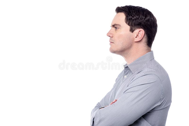 Serious Man with Folded Arms Stock Photo - Image of crossed, aged: 50281464