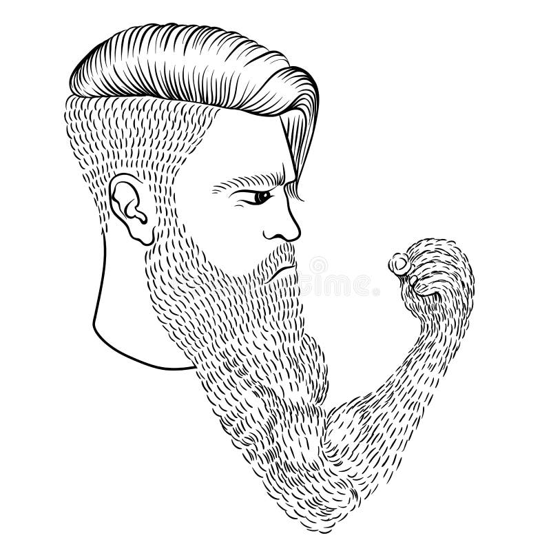 Old man with a long beard stock illustration. Illustration of male ...