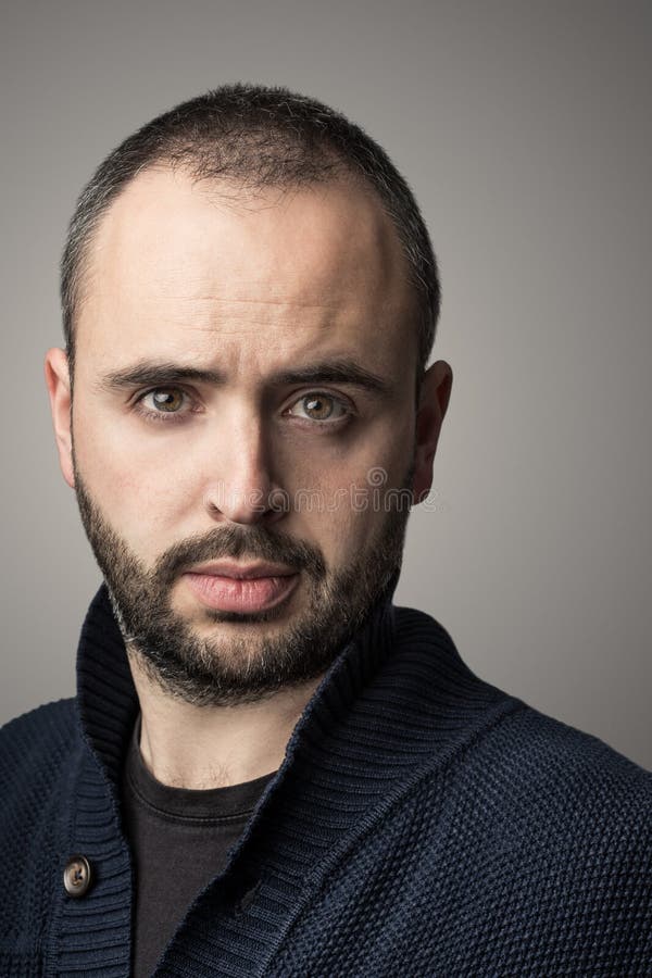Serious man stock photo. Image of adult, eyes, hair, serious - 40659804
