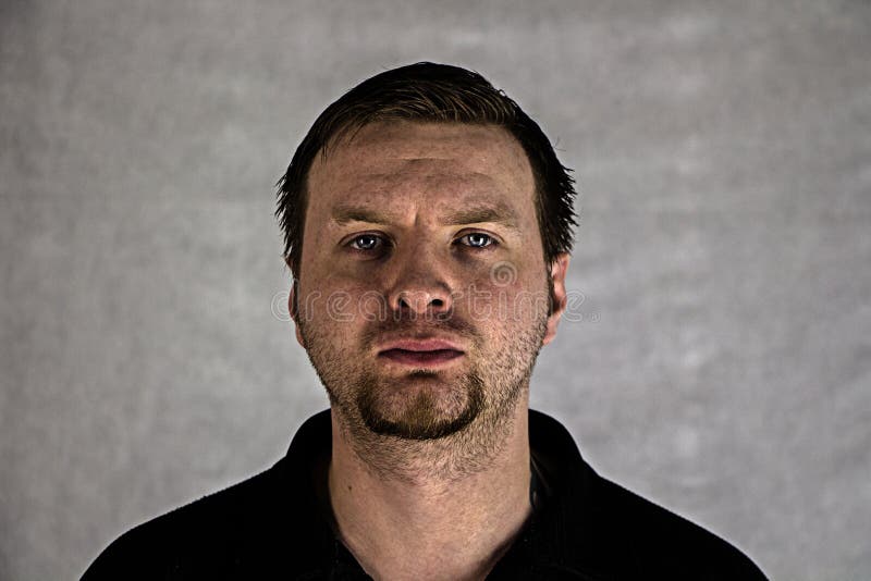 Serious Man Looking Forward Stock Image - Image of adults, years: 36834063