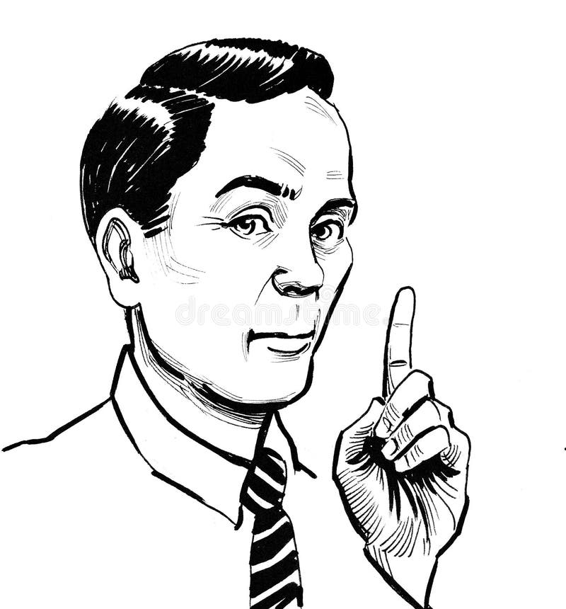 Serious man stock illustration. Illustration of character - 151886059