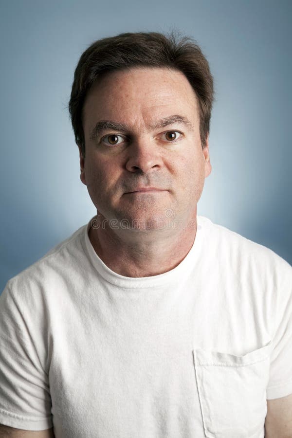 Serious Man Portrait stock photo. Image of average, short - 13689668