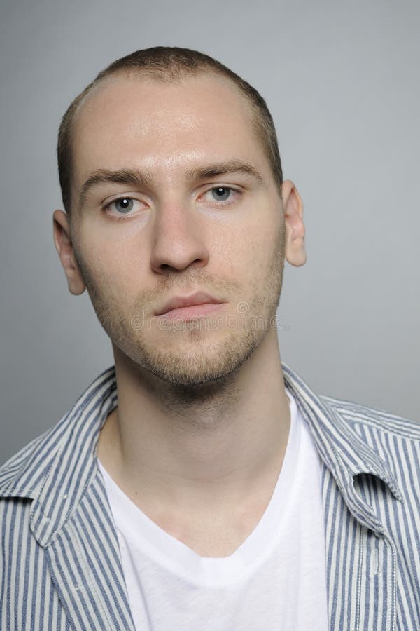Serious man portrait stock image. Image of shirt, pretty - 20472871