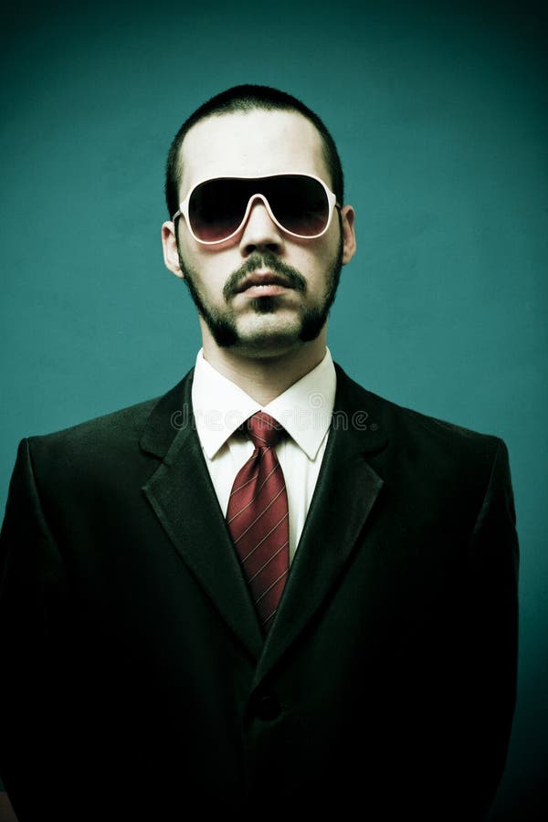 Serious Man in Suit, Mobster Stock Image - Image of glasses, mystery ...