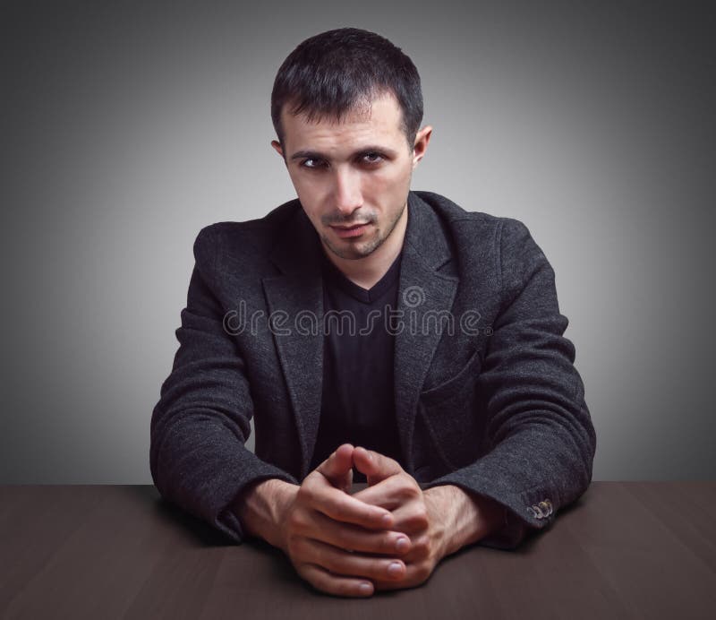 Serious man talks stock image. Image of boss, businessman - 32851463