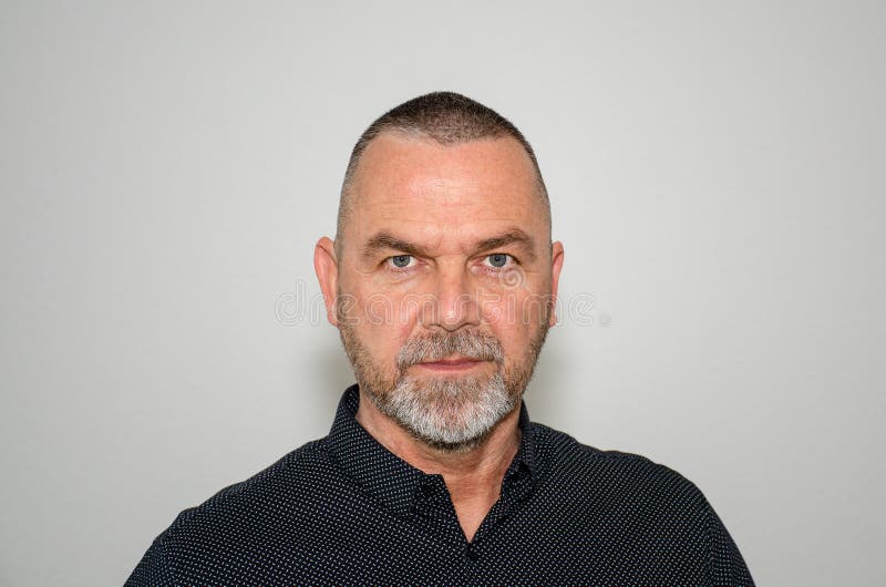 Serious Man with a Thoughtful Expression Stock Photo - Image of neutral ...