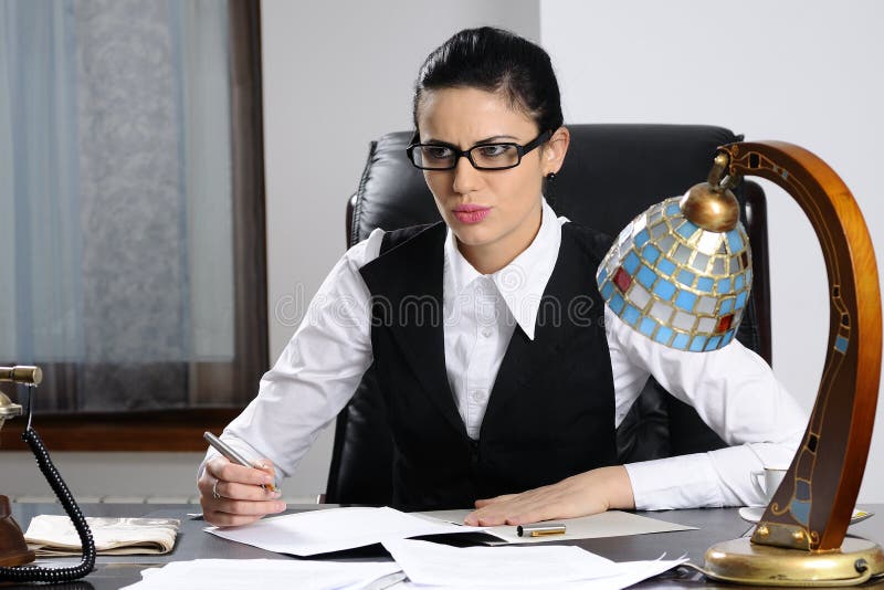Serious manager stock photo. Image of office, business - 12615012