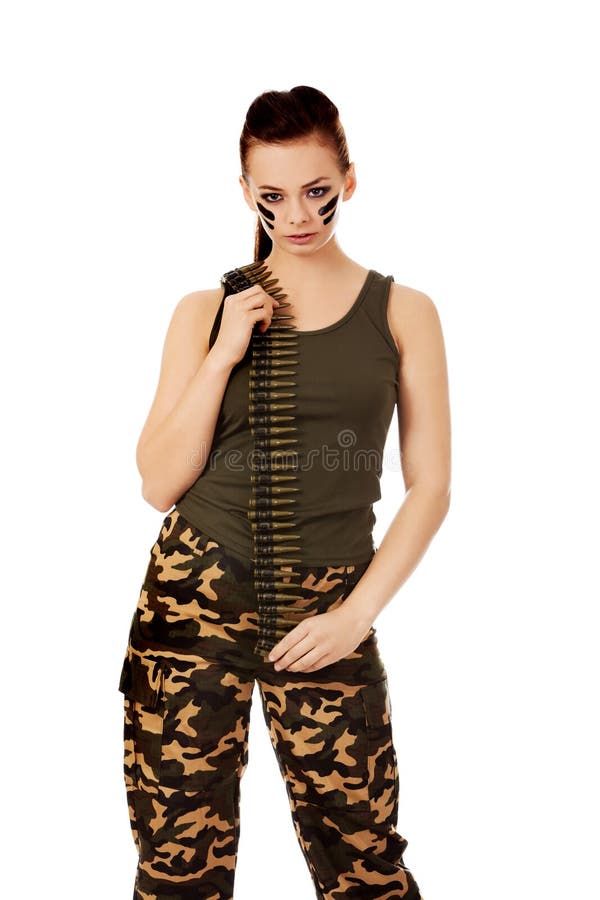 Woman with bullet in mouth stock photo. Image of vertical - 41544982