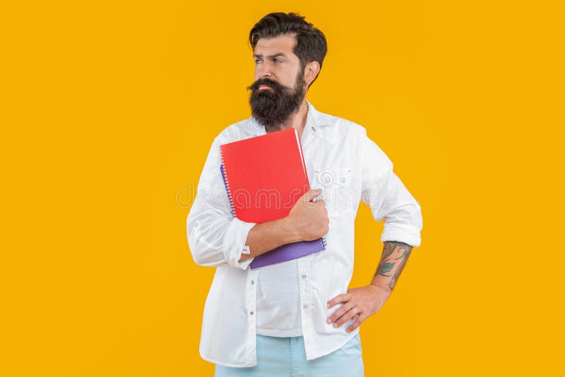 Serious Millennial Man with Planner on Background. Photo of Millennial ...