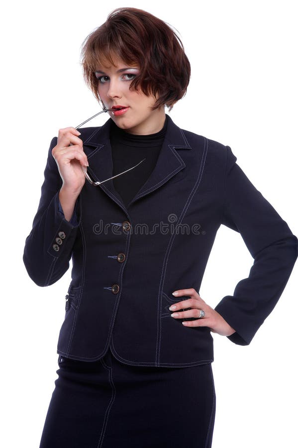 Serious model in glasses stock photo. Image of business - 16712800