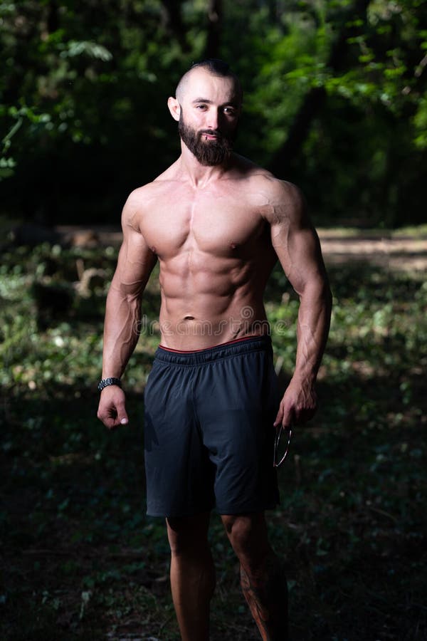 Serious Model Standing Outdoors Stock Image - Image of building ...