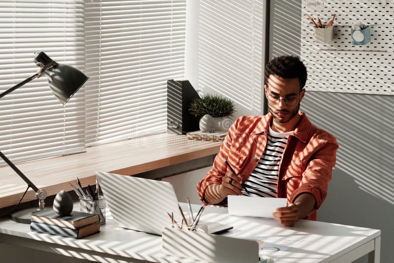 Serious office man at work stock photo. Image of businessman - 245886070