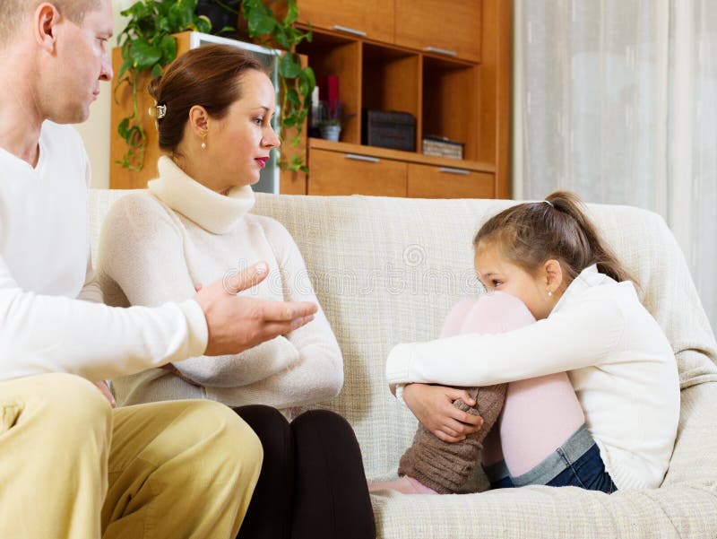 Parents Scolding Teenage Child in Home Stock Image - Image of childhood ...