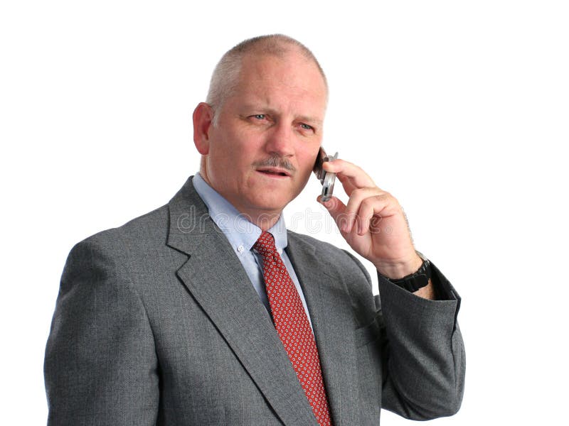 Serious Phone Call stock image. Image of financial, businessman - 210495