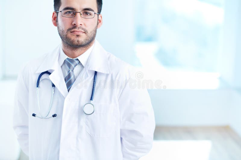 Serious physician stock image. Image of healthy, male - 33656701