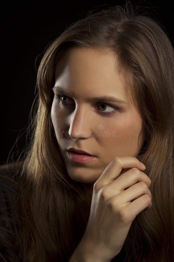Girl Thinking Seriously Vertical Stock Photos - Free & Royalty-Free ...