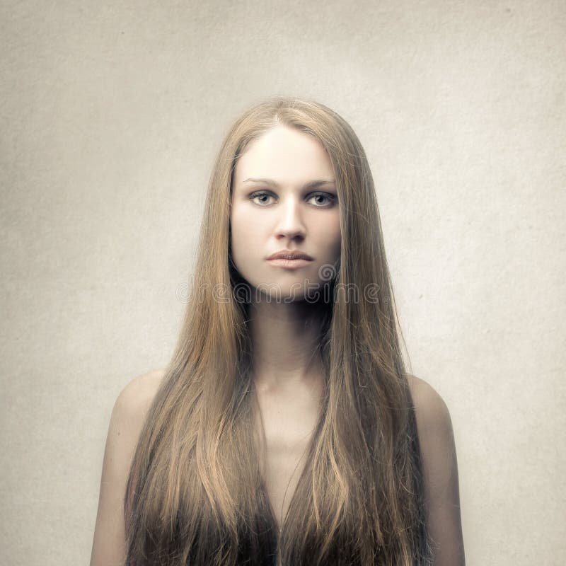 Serious portrait stock image. Image of blond, expression - 54755845