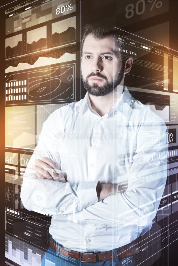 Thoughtful Programmer Brainstorming Ideas about Coding Stock Photo ... Thoughtful Programmer Brainstorming Ideas about Coding Stock Photo ...