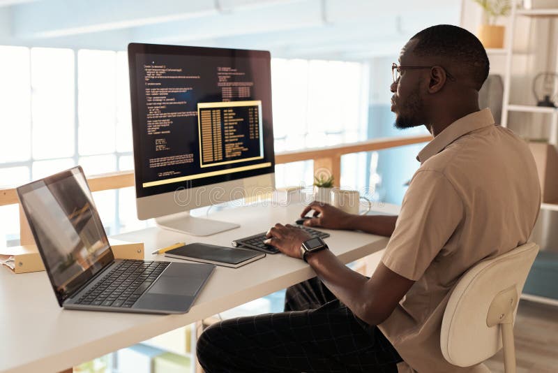 Programmer Working in Office Stock Photo - Image of occupation, coding ... Programmer Working in Office Stock Photo - Image of occupation, coding ...