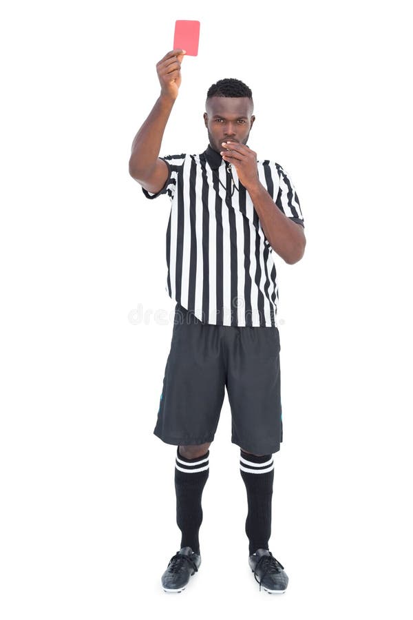 Referee giving red card editorial image. Image of footballer - 20800875