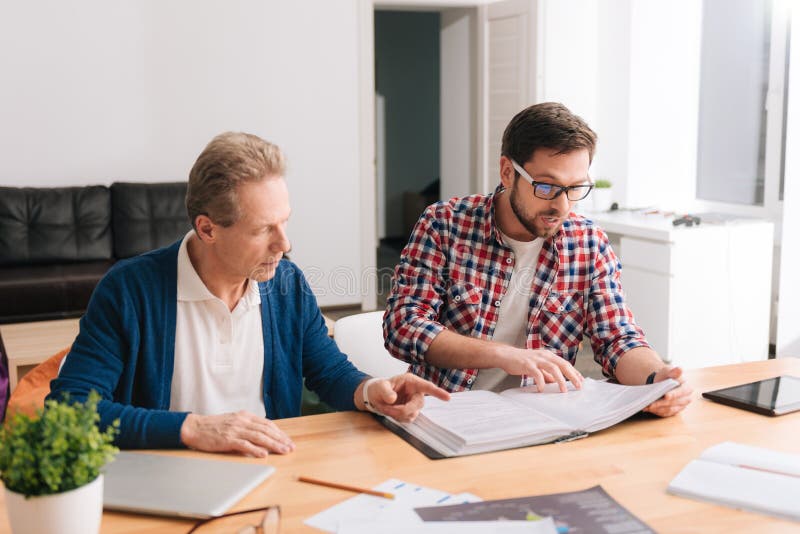 Serious Responsible Man Concentrating on His Work Stock Photo - Image ...