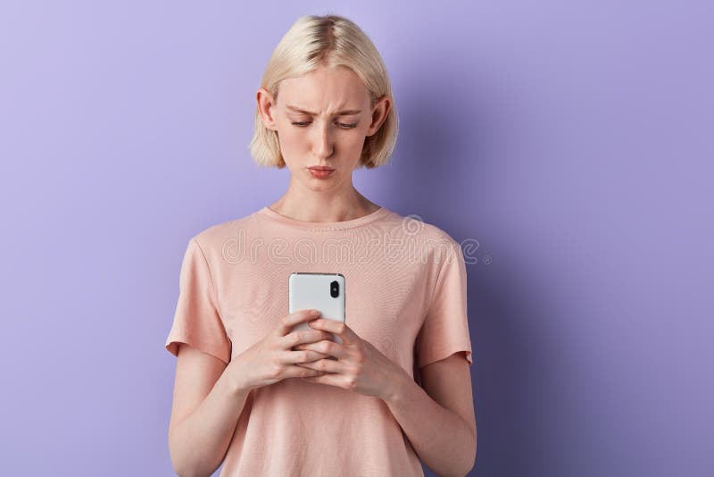 Serious Sad Angry Skeptical Unhappy Serious Girl Texting Message Stock ... Serious Sad Angry Skeptical Unhappy Serious Girl Texting Message Stock ...