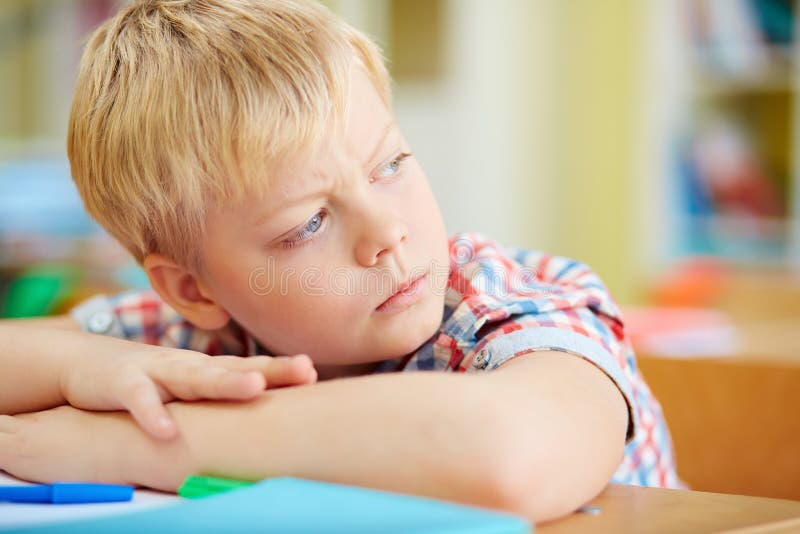 Annoyed Schoolboy stock photo. Image of heap, classroom - 59046676