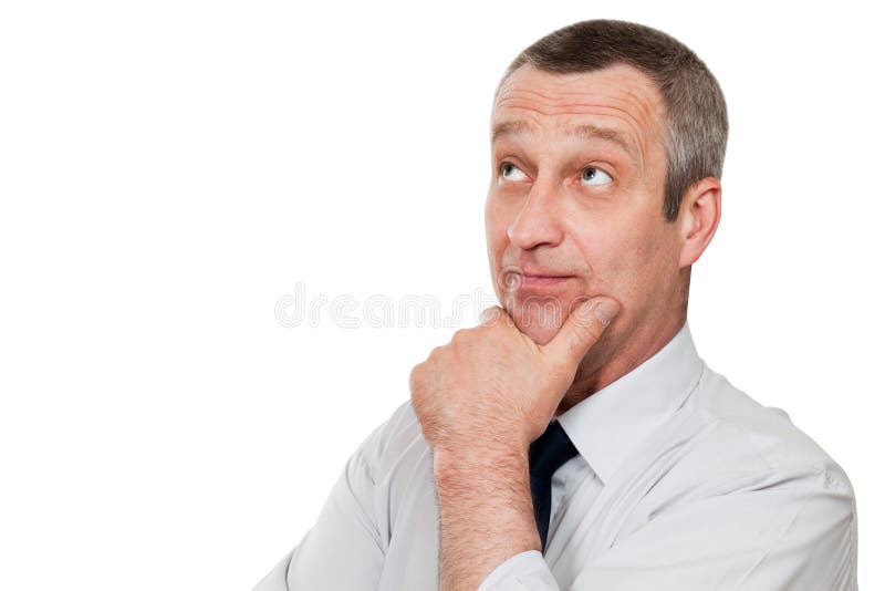 Perplexed mature man stock photo. Image of doubtful, serious - 17052954