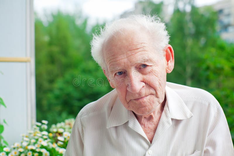 Serious Senior Man stock photo. Image of portrait, father - 32206696