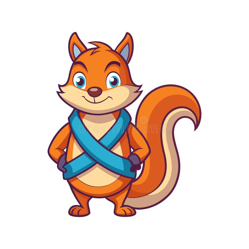 Serious Squirrel Ignoring the Sash Stock Vector - Illustration of ...