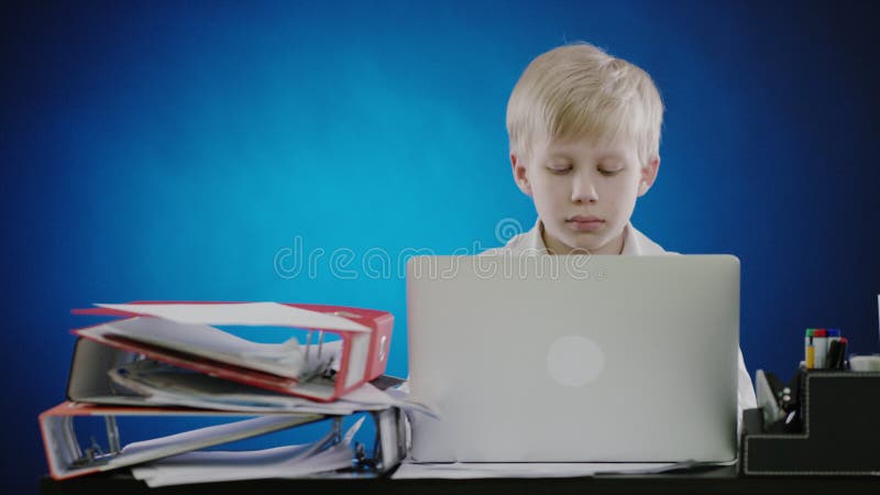 Serious Student Typing on Laptop Stock Video - Video of human, computer ...